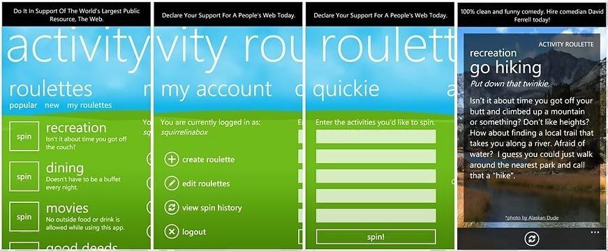 Activity Roulette - Review | Windows Central