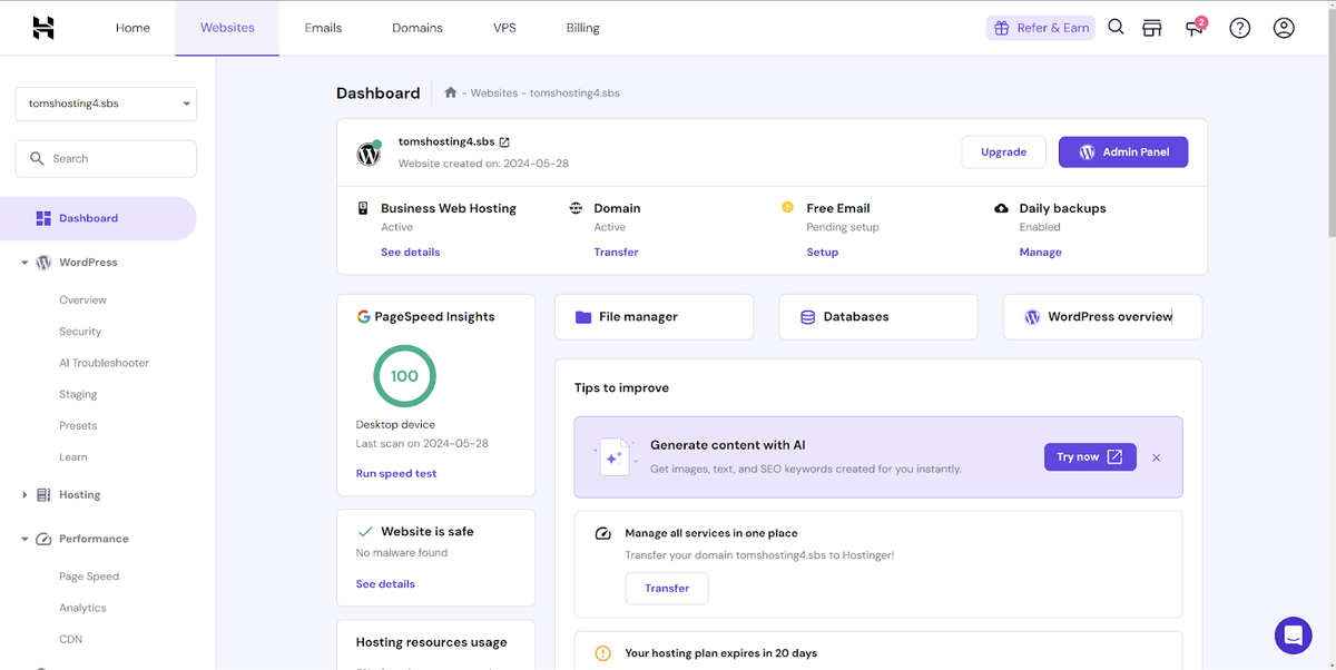 Hostinger Review: VPS, Cloud, and Shared Hosting | Tom's Hardware