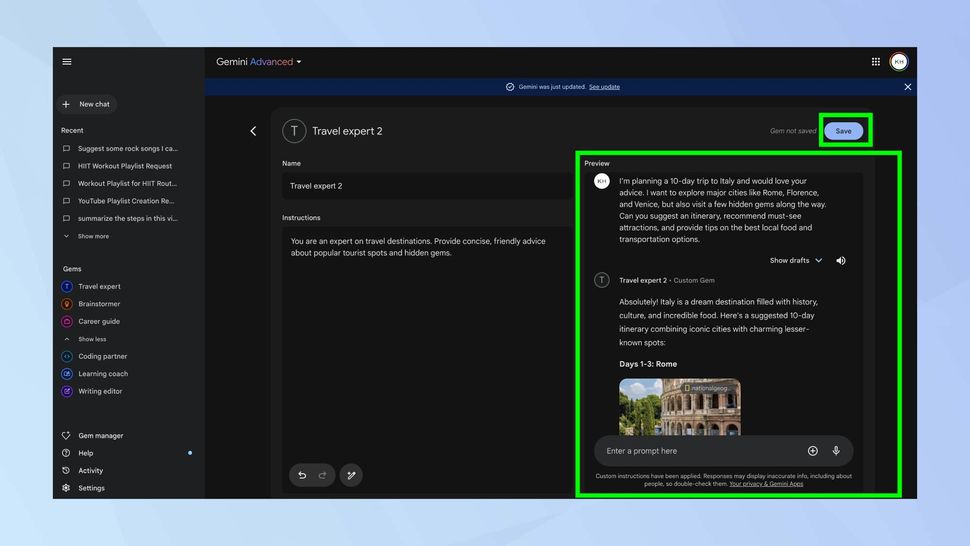 Google’s new Gemini feature lets you create your own AI chatbot — here ...