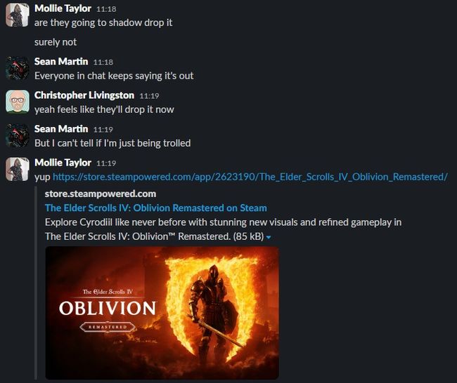 It only took 3 hours for someone to upload the first Oblivion ...