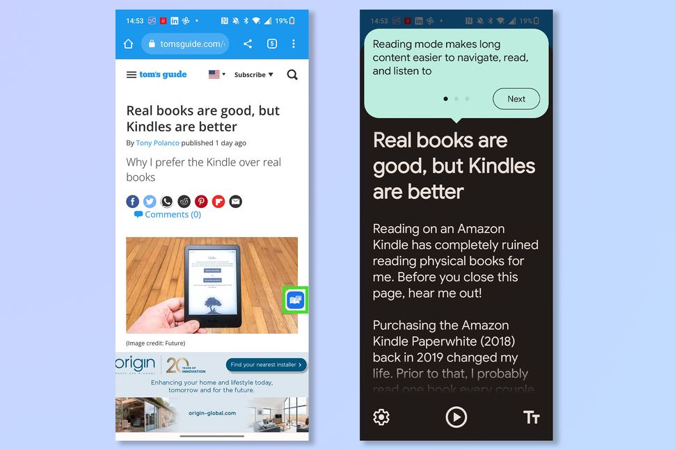 How to enable Reader Mode in Chrome | Tom's Guide