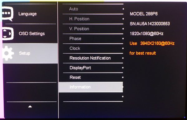 Philips 288P6LJEB OSD Setup And Calibration