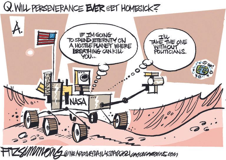 Editorial Cartoon U.S. mars perseverance | The Week