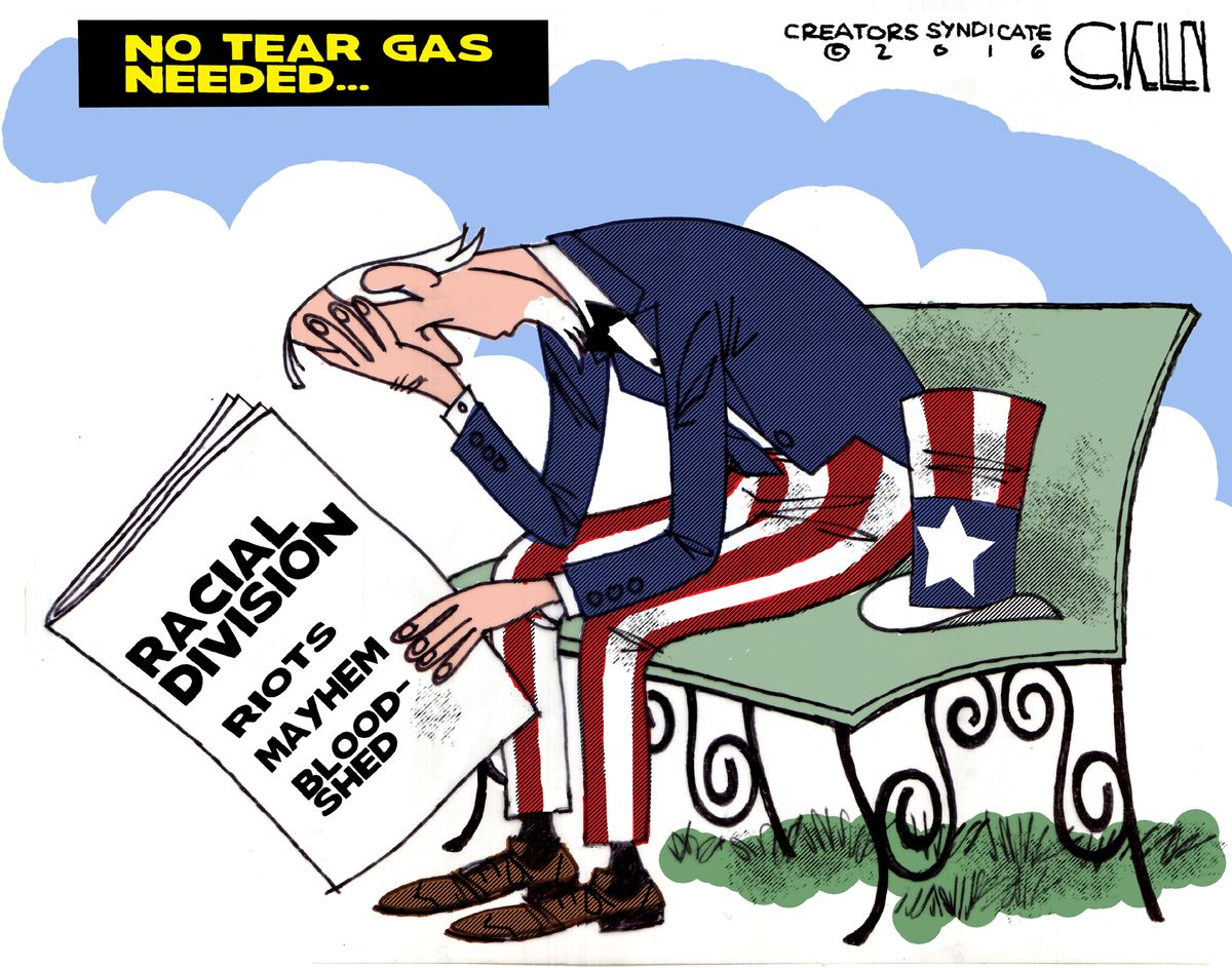 Editorial cartoon U.S. Riots racial tension violence | The Week