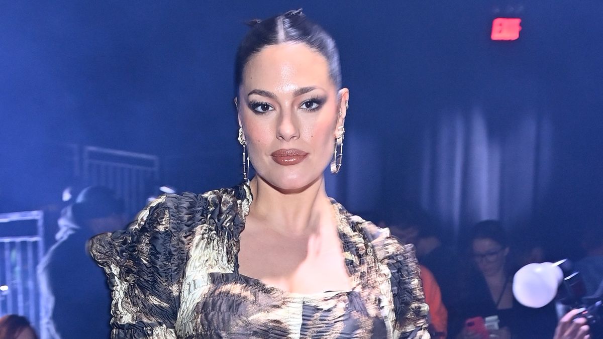 Ashley Graham Wears Fenty x Puma Sneakers with A Feben Dress | Marie Claire