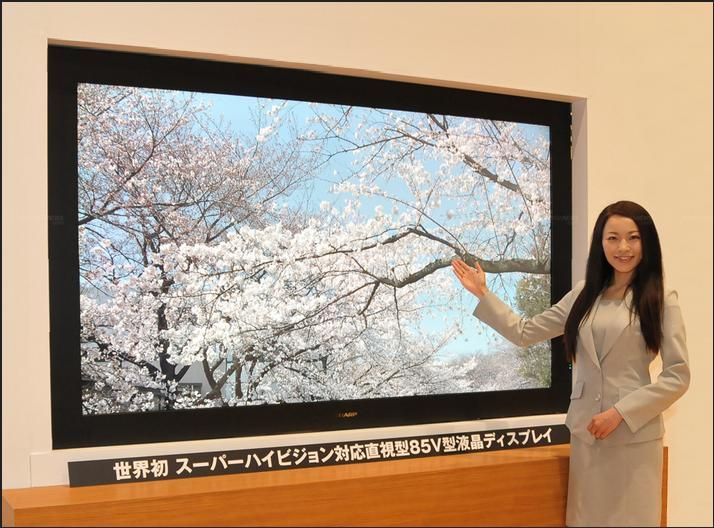 Sharp and NHK Develop First Direct-View LCD Super Hi-Vision TV Set | TV ...