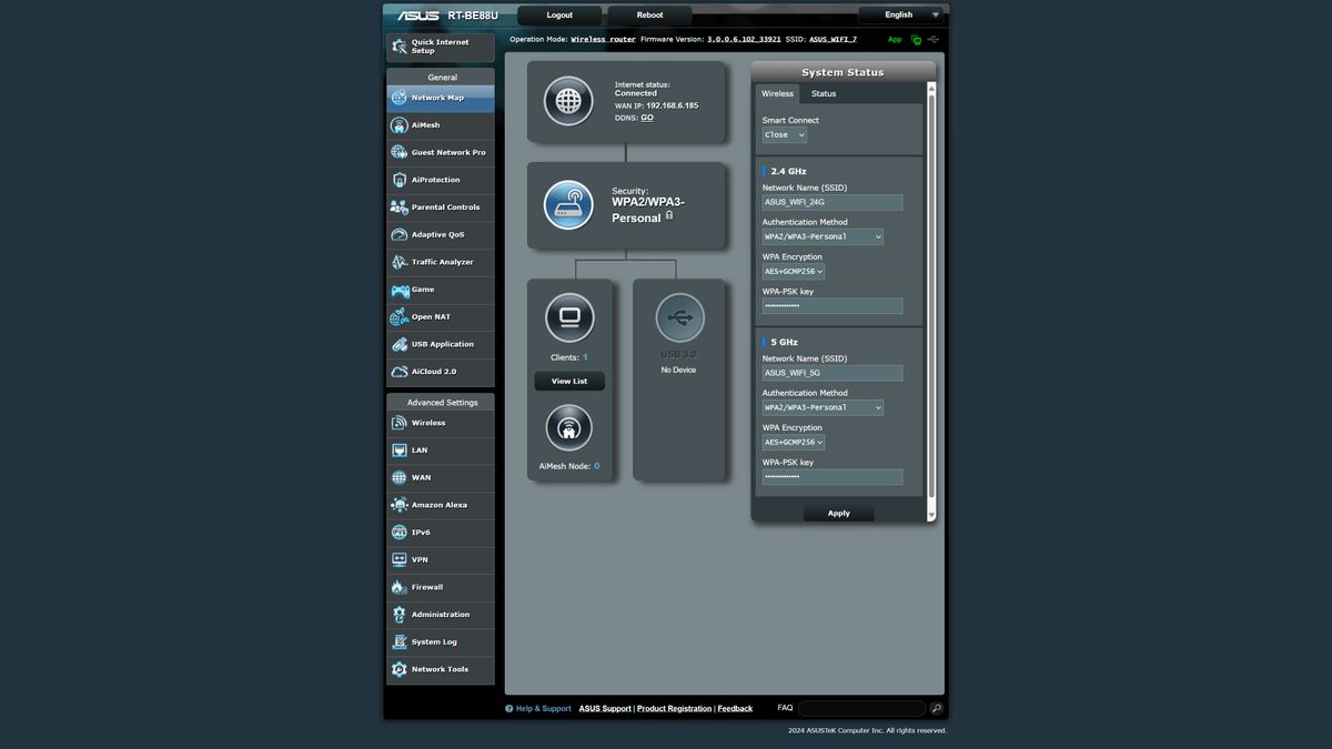 Asus RT-BE88U Wi-Fi 7 router review: Skipping the 6 GHz band | Tom's ...
