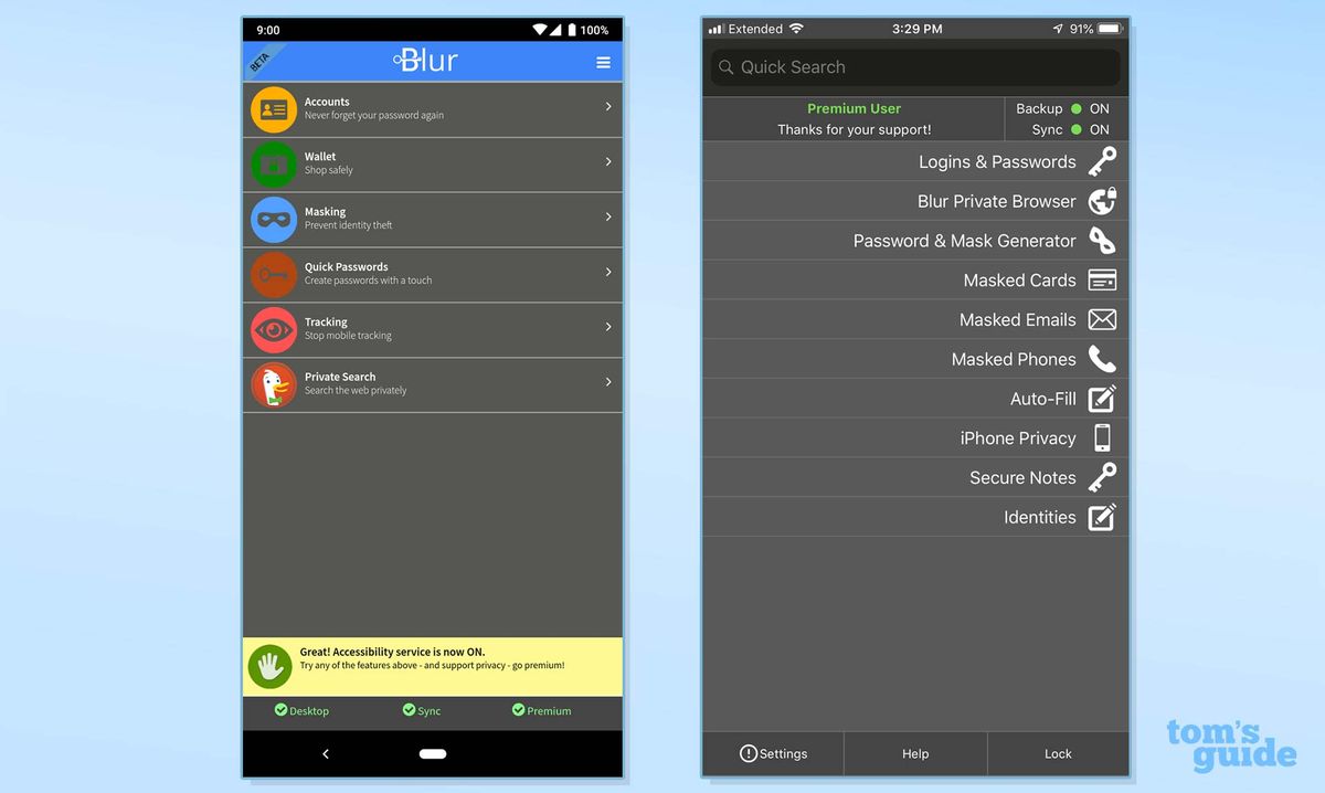 Blur password manager review | Tom's Guide