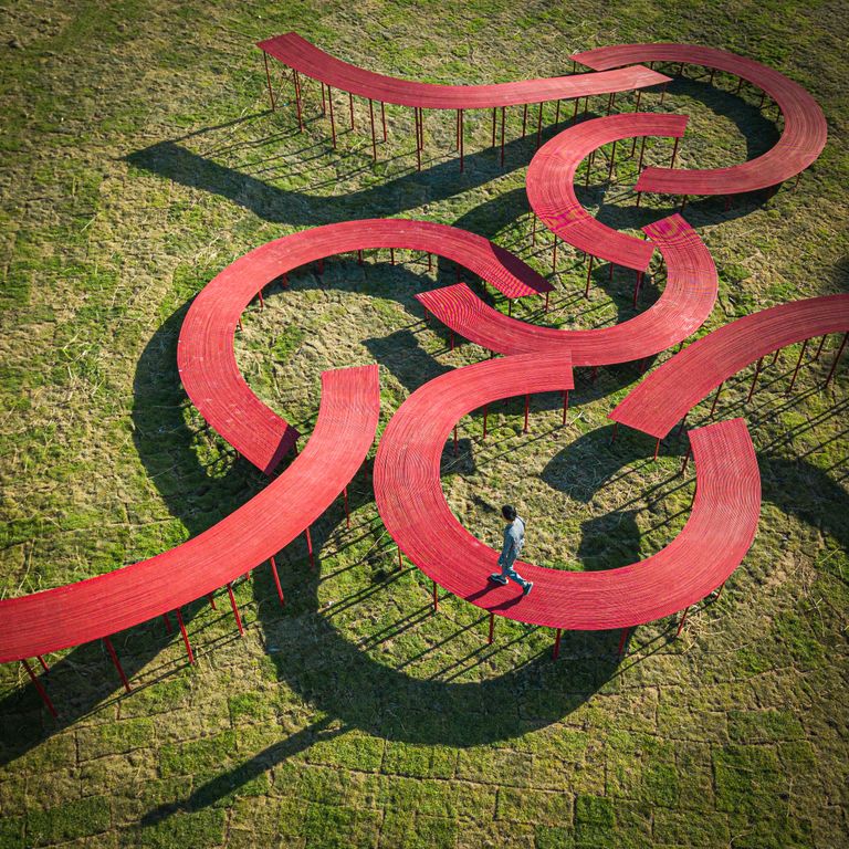 Floating red walkway appears in the hills near Bangkok | Wallpaper*