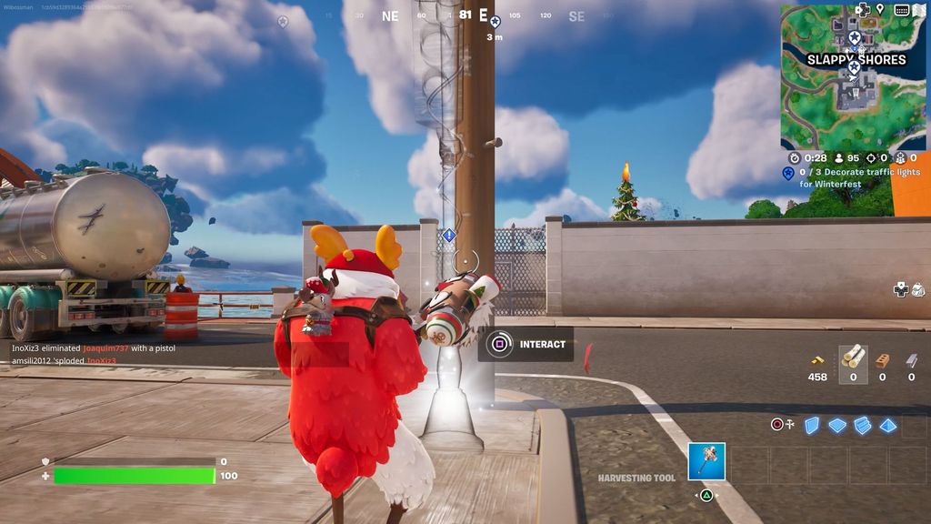 How to decorate Fortnite traffic lights for Winterfest | GamesRadar+