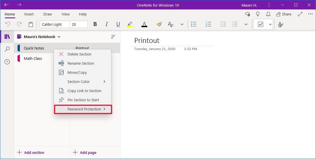 How to password protect OneNote section on Windows 10 | Windows Central