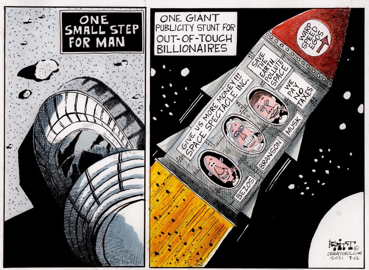 7 richly funny cartoons about billionaires in space | The Week