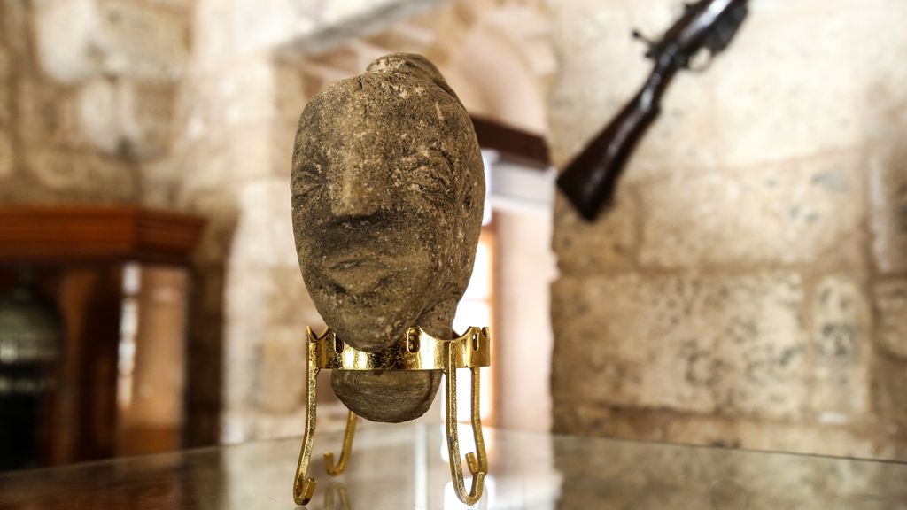 Farmer unearths ancient statue of serpent-crowned goddess in Gaza ...