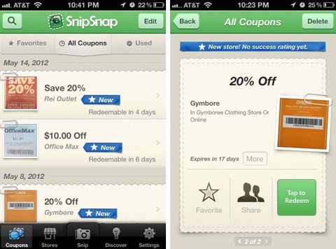 SnipSnap Coupon App for iPhone review: say goodbye to carrying stacks ...