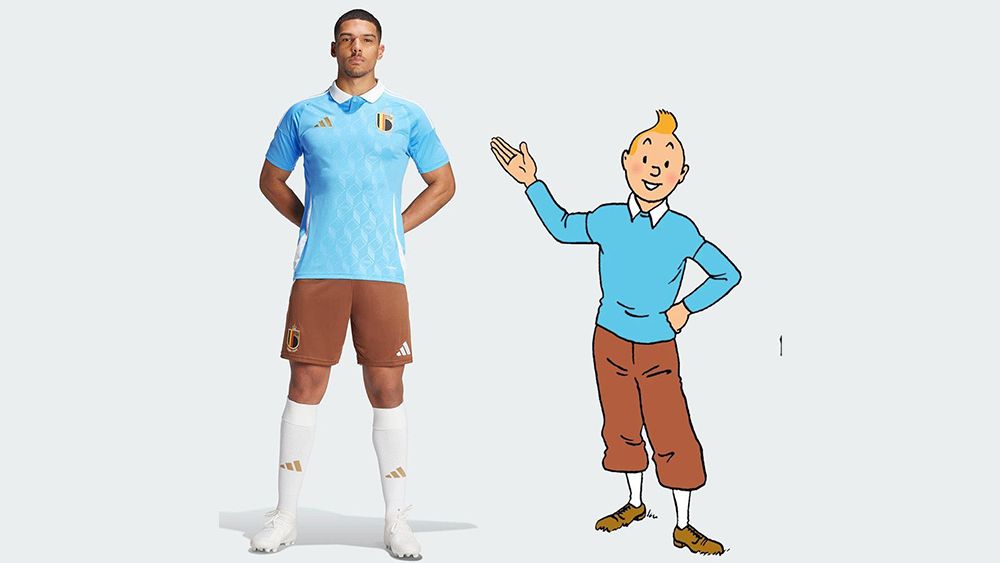 Belgium's Tintin-inspired Euro 2024 kit is just adorable | Creative Bloq
