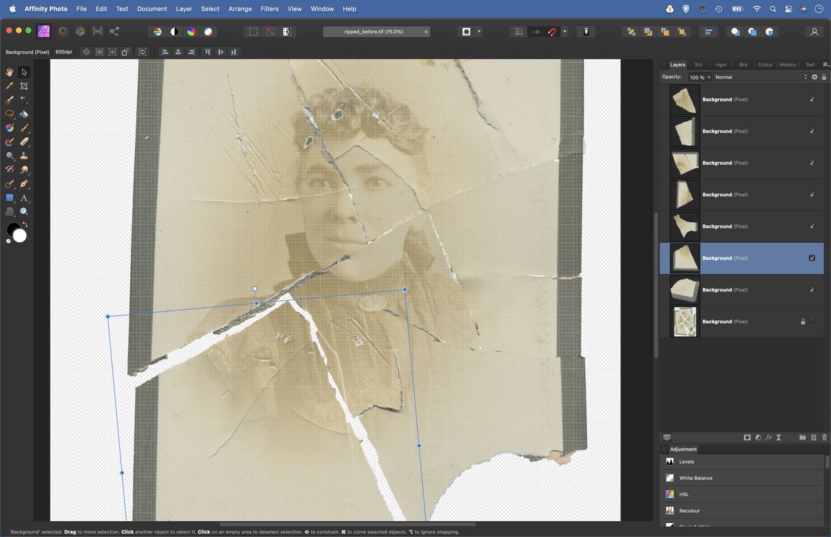 Repair and retouch your damaged prints in Affinity photo | Digital ...