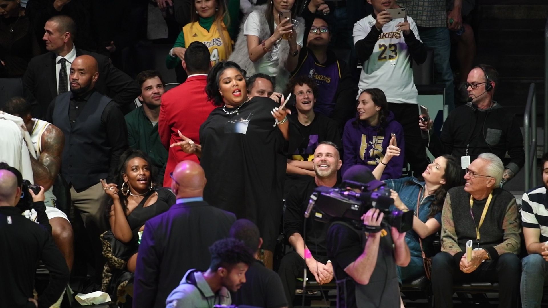 Lizzo Went to a Lakers Game In a Thong-Baring Cut-Out Dress | Marie Claire