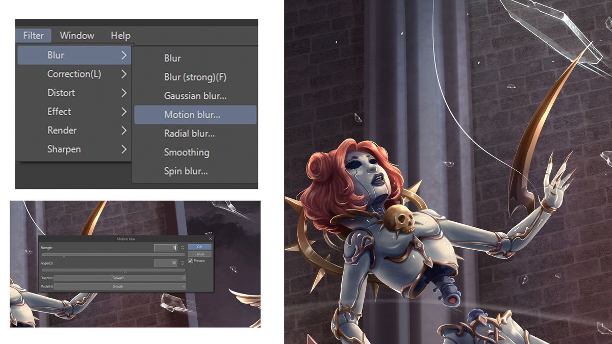 How to create dynamic action scenes in Clip Studio Paint | Creative Bloq