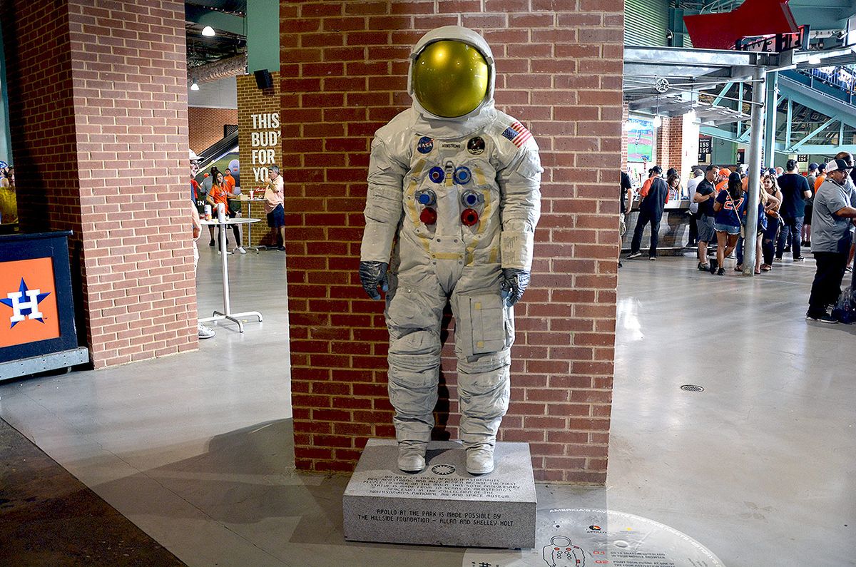 After Summer at Ballparks, Neil Armstrong Spacesuit Statues Head to ...