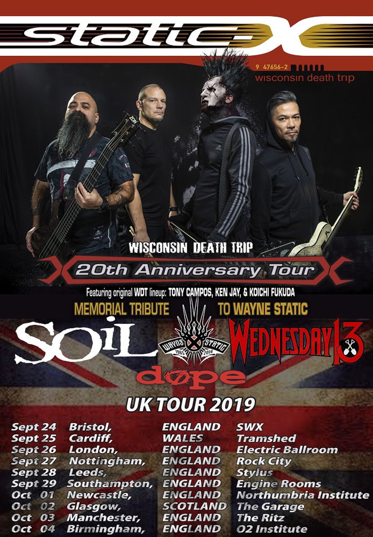 Static-X discover more tracks written by Wayne Static - and announce UK tour | Louder
