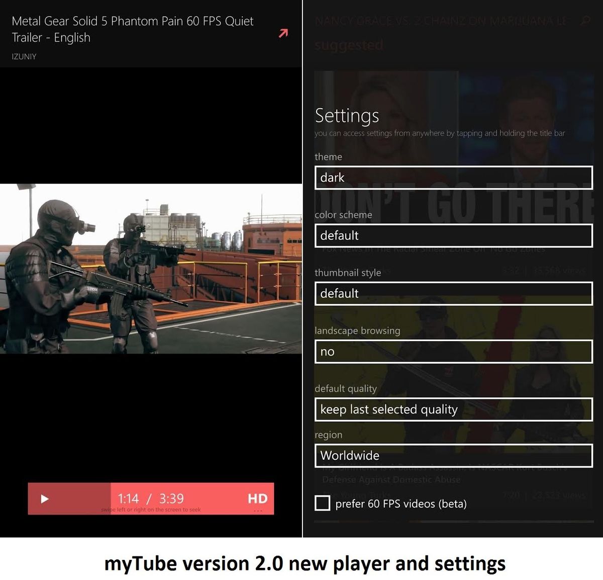 myTube 2.0 completely rebuilt with 1080p, 480p and 60 FPS for YouTube ...