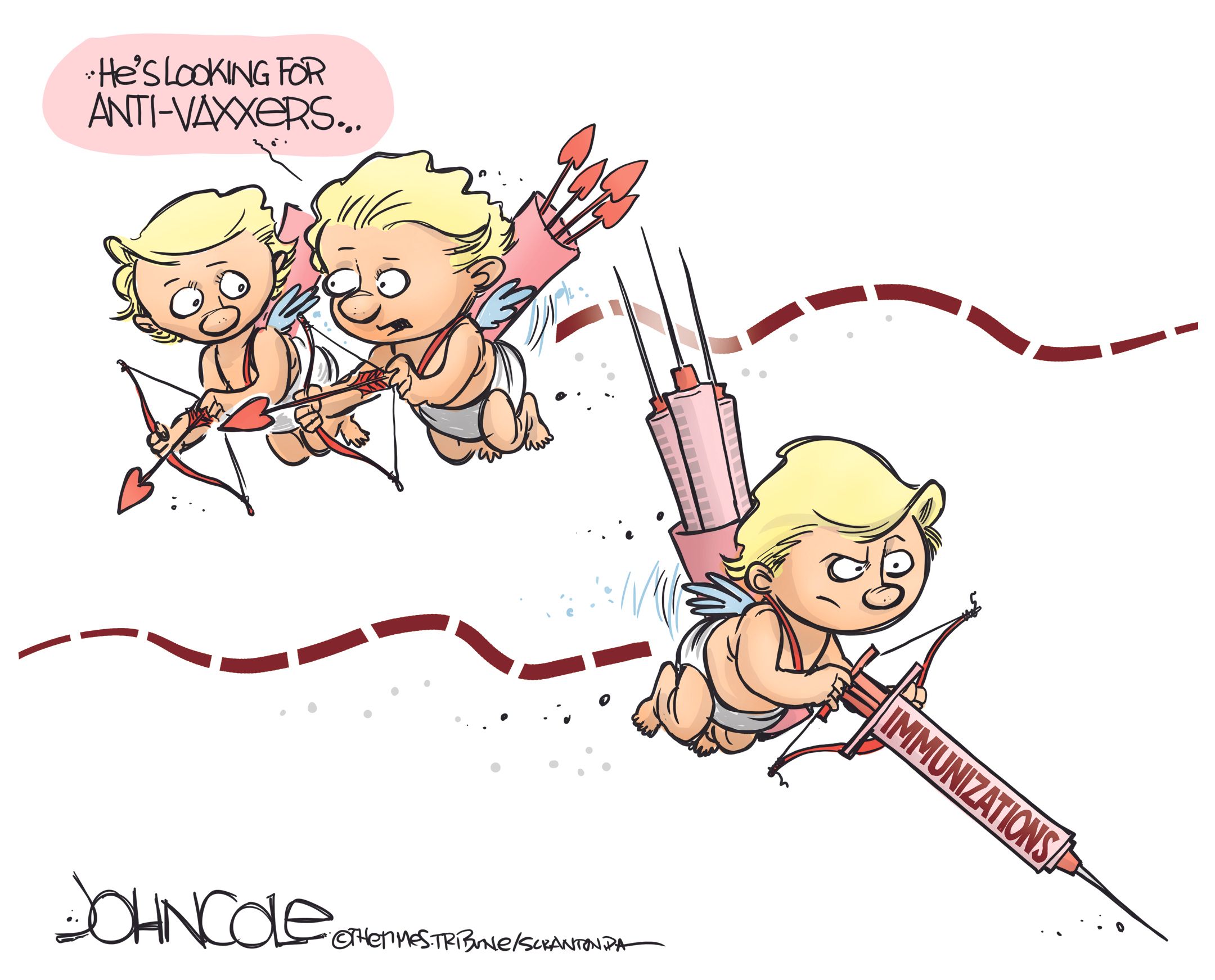 Editorial Cartoon U.S. anti-vaxxers Valentine's day immunizations | The ...