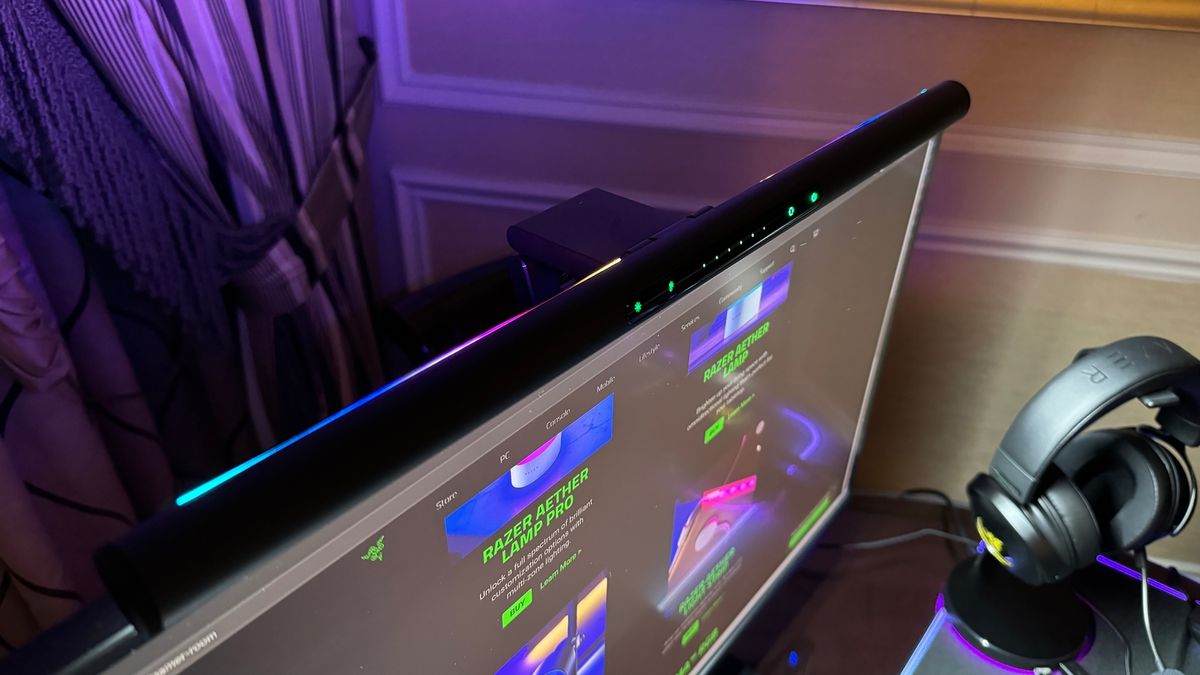 Razer's $130 Aether monitor light bar is — shocker — infused with ...