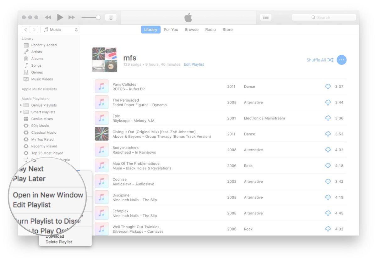 How to open an iTunes playlist in a separate window | iMore