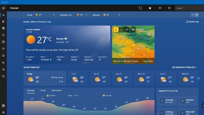 Microsoft rains MSN news feed down on Windows 11 Weather app | Windows ...
