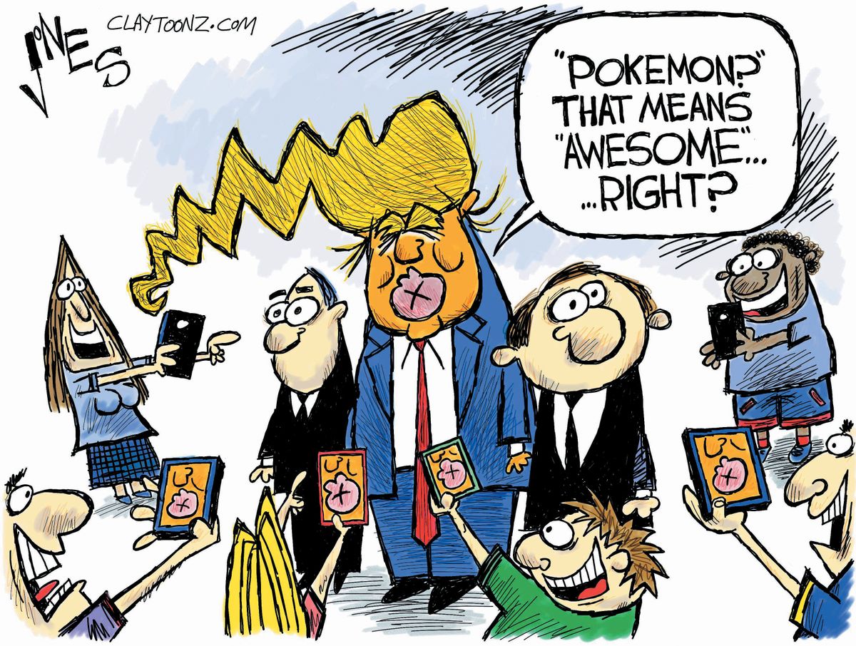 Political cartoon U.S. Donald Trump Pokemon Go | The Week
