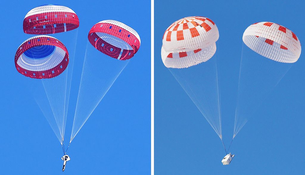 SpaceX and Boeing Test Parachutes for Future Astronaut Space Taxis | Space
