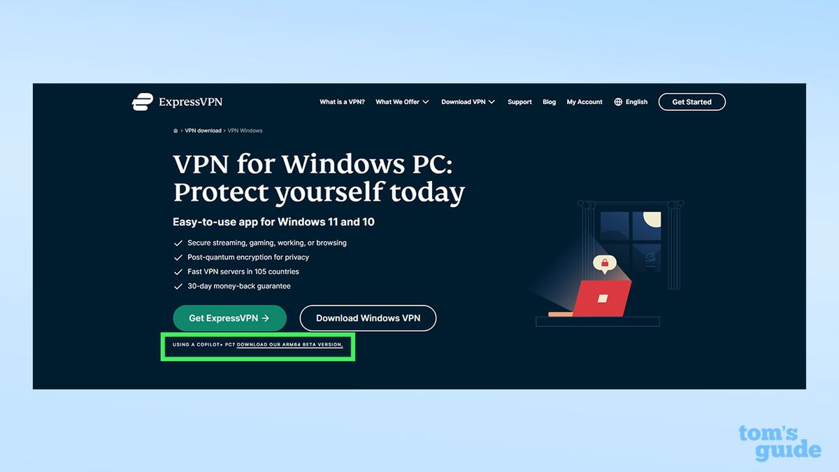 ExpressVPN now supports the latest Arm Windows machines | Tom's Guide