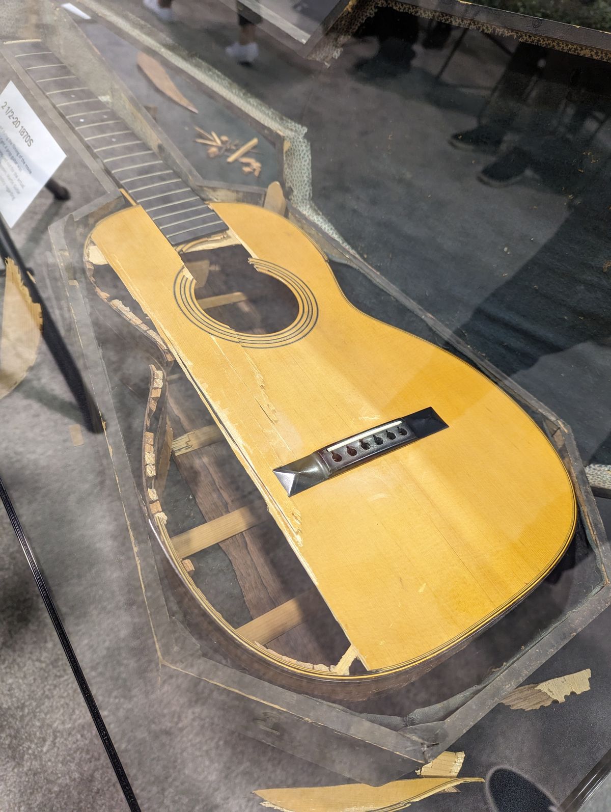 Smashed Hateful Eight Martin acoustic goes on display for first time ...