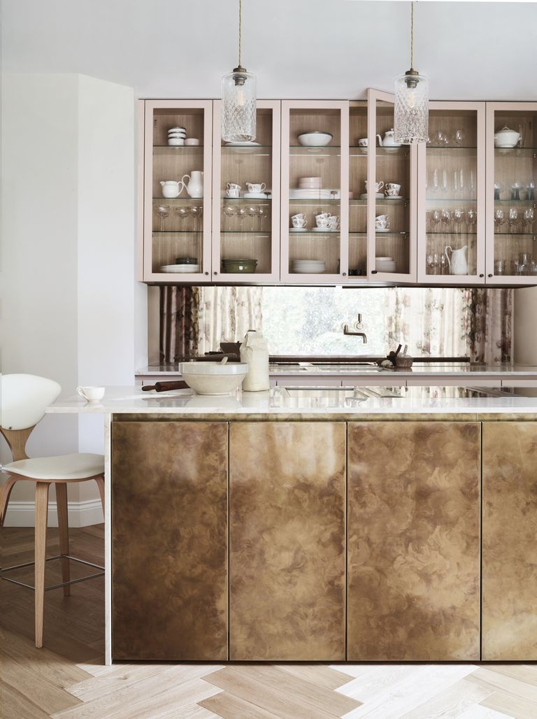 10 Glass Kitchen Cabinet Ideas to Make a Space Feel Bigger | Livingetc