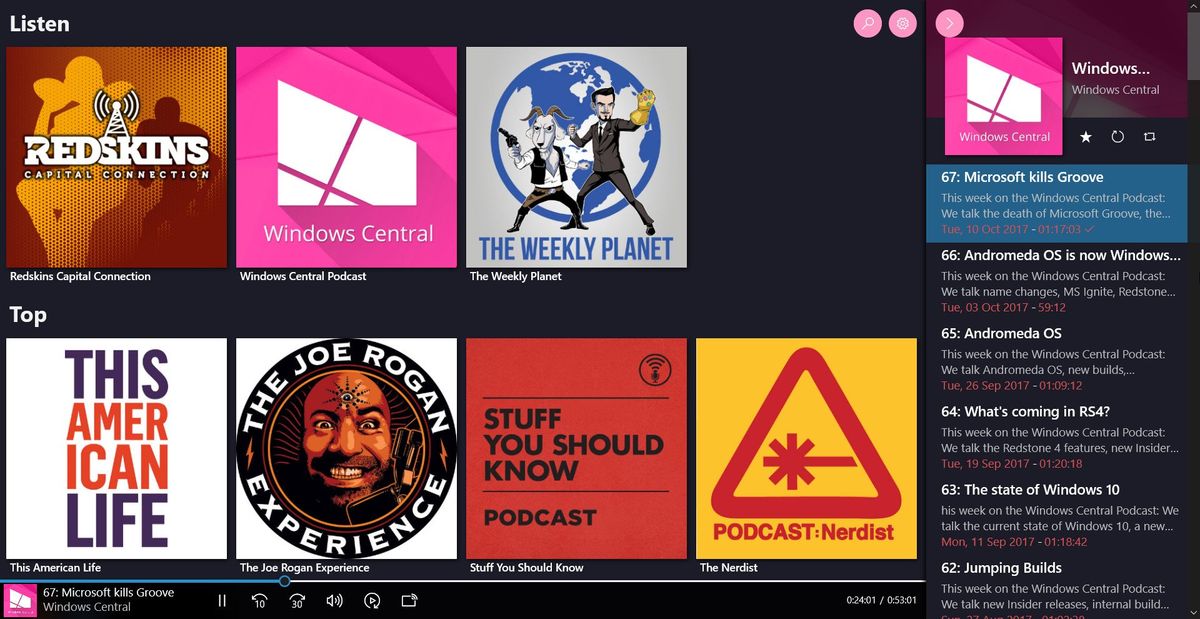 Podcasted is a stylish Windows 10 podcast app with real potential ...
