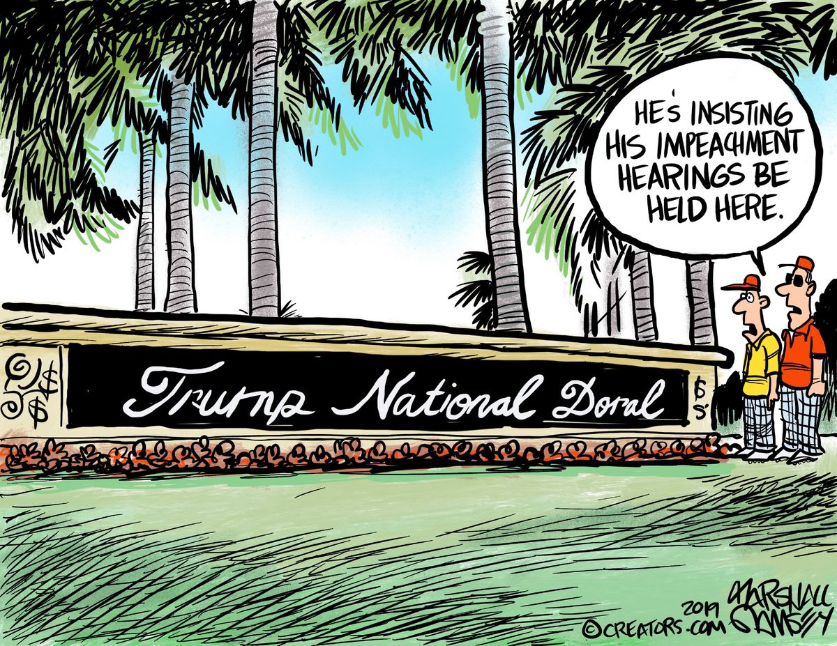 Political Cartoon U.S. Trump Doral Impeachment | The Week