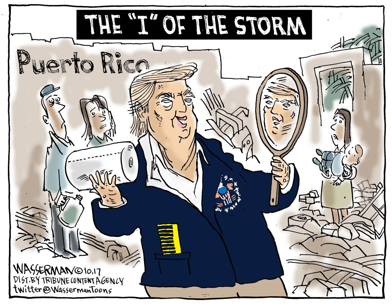 7 brutally hilarious cartoons about President Trump's stumble in Puerto ...