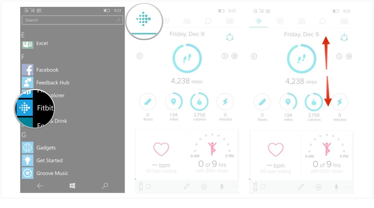 How to use the dashboard in Fitbit on Windows 10 Mobile | Windows Central