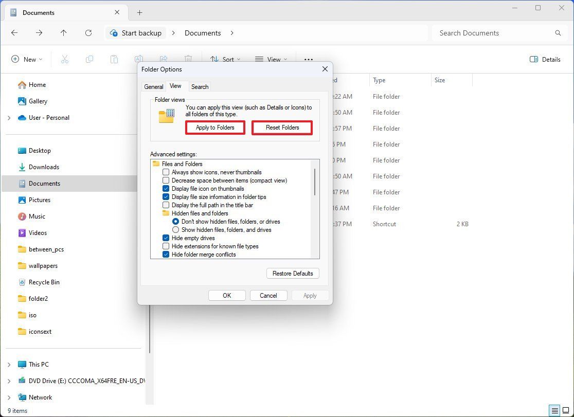How to reset folder view settings on File Explorer for Windows 11 and ...