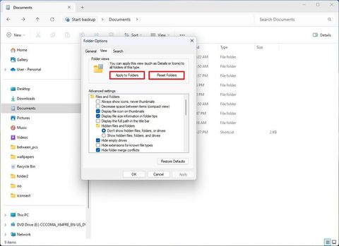 How to reset folder view settings on File Explorer for Windows 11 and ...