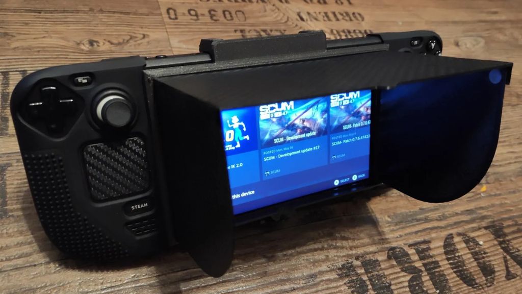 DIY Steam Shade reduces sun glare on the Steam Deck, blueprints ...