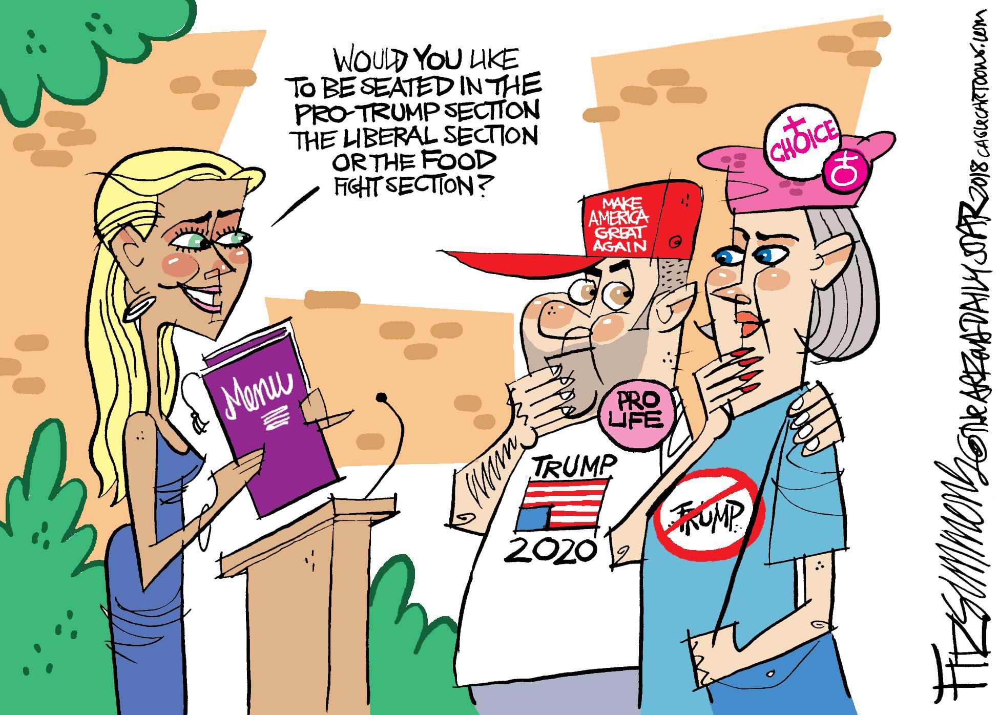 Political cartoon U.S. partisan politics republican democrat ...