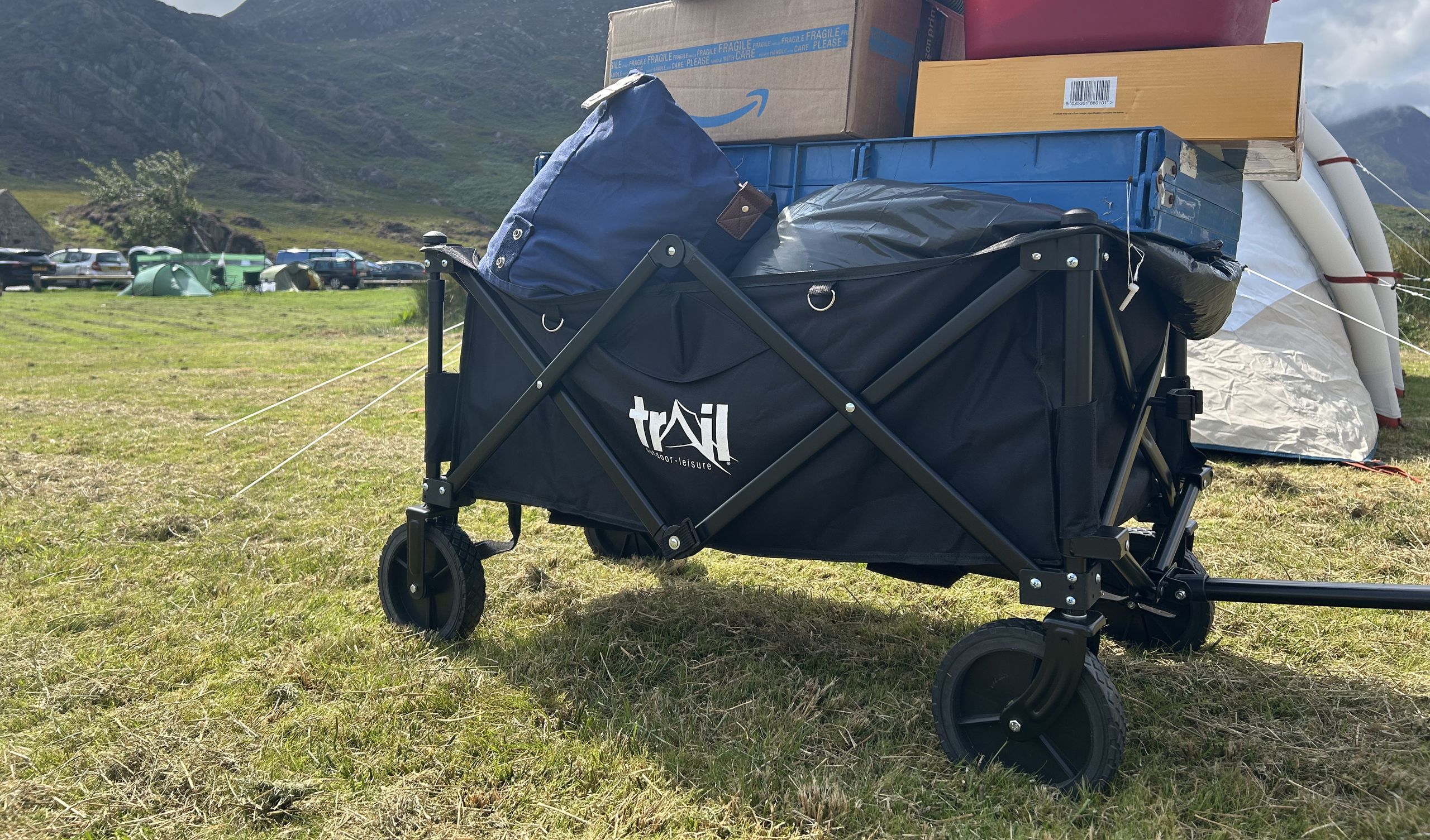 Trail Foldable Camping Trolley Cart review: lugging gear during camping ...