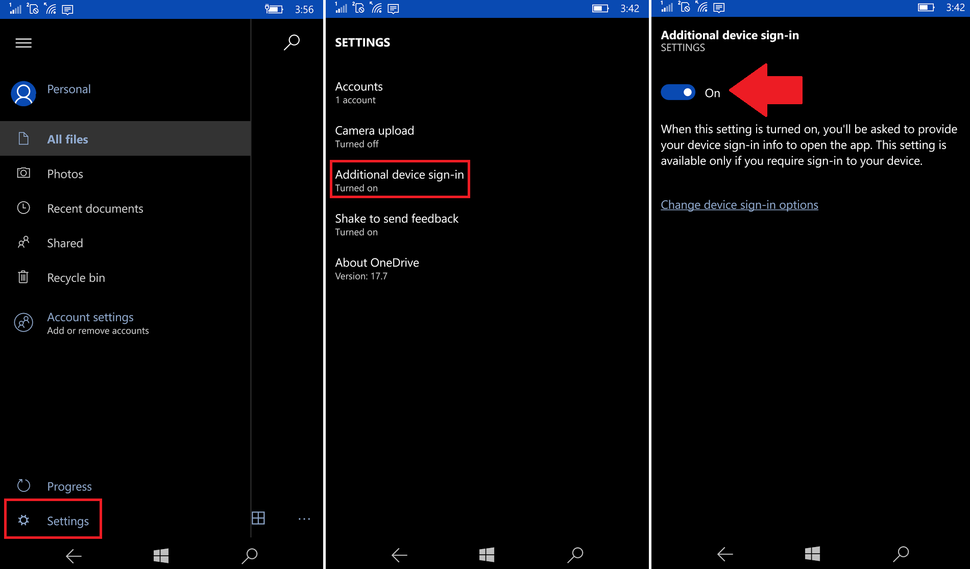 Use Windows Hello to unlock OneDrive in Windows 10 Mobile | Windows Central