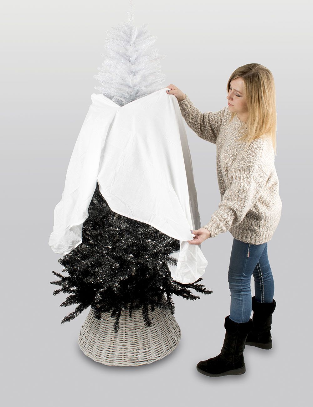 How to make an ombre Christmas tree – give your old artificial spruce a ...