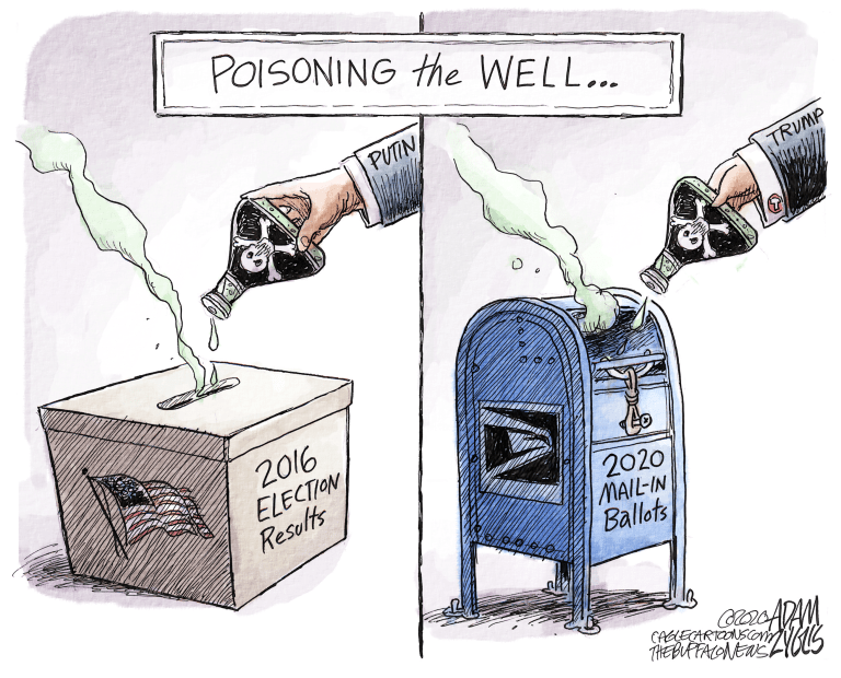 Political Cartoon U.S. Trump 2020 election mail in vote | The Week