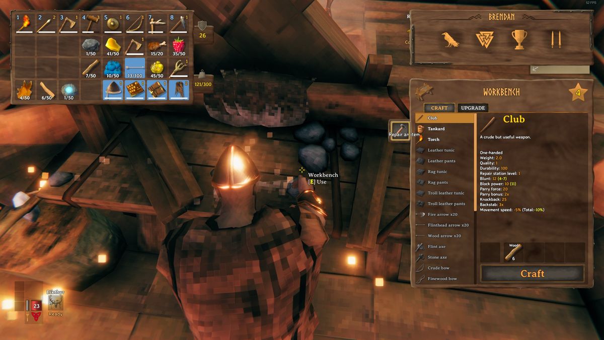 Valheim workbench guide: How to build, upgrade, and use for repairs ...
