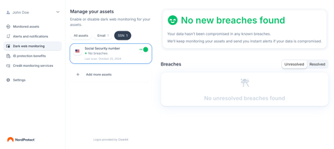 NordVPN's new NordProtect feature protects you from ID theft and SSN ...