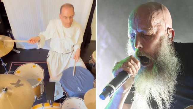 Watch this Catholic priest perfectly play Bleed by Meshuggah on drums ...