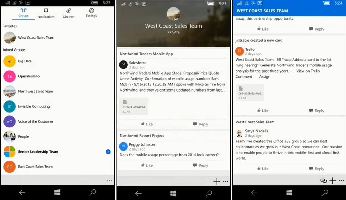 Outlook Groups app is now available for Windows 10 Mobile and Windows ...